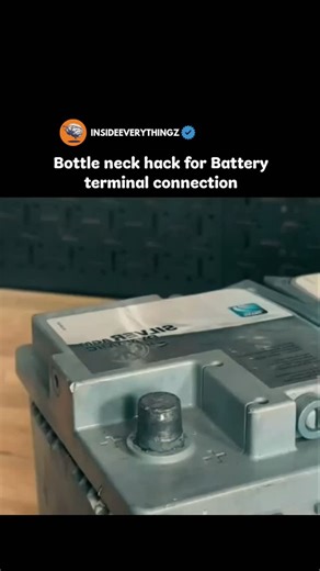 Explore l Learn l Facts on Instagram: "A bottle-neck hack for battery terminal connection is a clever trick used to keep a loose battery terminal tight and secure. When a car battery terminal doesn’t clamp properly, a small piece of plastic from a bottle neck can be placed around the post to add just enough thickness for a snug fit. The clamp then tightens firmly without slipping, restoring a solid electrical connection. It’s a cheap, quick, and surprisingly effective fix when you’re stuck witho