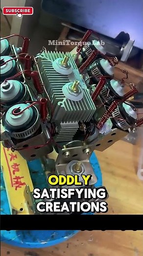 "Mini Engine Handmade with Real Motors – Insanely Satisfying Electronics Build!"