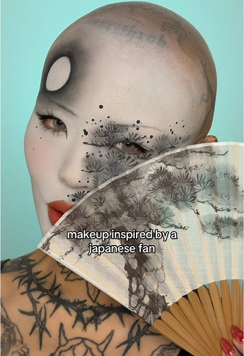 Japanese Fan Inspired Avant Garde Makeup Tutorial
