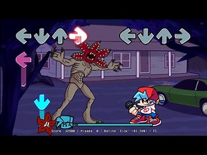 Friday Night Funkin VS Stranger Things | Hysteria song Demogorgon, Mind Flayer (FNF Mod/Horror Game)