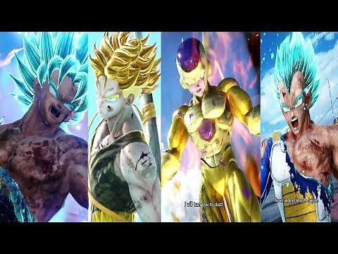 JUMP FORCE - All Dragon Ball Characters Supers, Ultimates, Transformations & Interactions