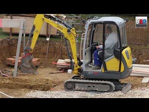 Wacker Neuson ET18 Mini Excavator / Minibagger, Foundation / Fundament, EFH, Germany, 2018.