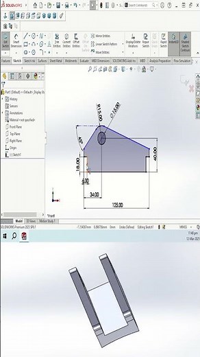SolidWorks Tutorial: Practice Problem 4.5 #solidworks #CAD #cadsoftwaretutorial #solidworkstutorials