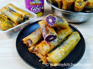 Ube Turon Malagkit - Yummy Kitchen