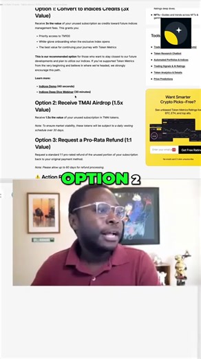 Option 2: Get 350 TMAI airdrop vested over 30 days with daily vesting. Or pro rata refund. Up to you! #Airdrop #Crypto #TMAI #DeFi #Investing