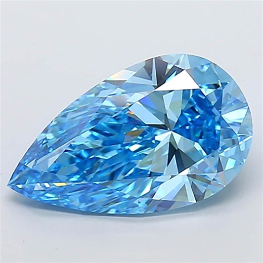 4.10 Ct Lab Diamond VS1 – Blue Pear Cut IGI Certified - Etsy Canada