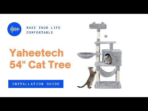 Yaheetech 54.5 Inches H Cat Tree Tower Installation Guide #cattree