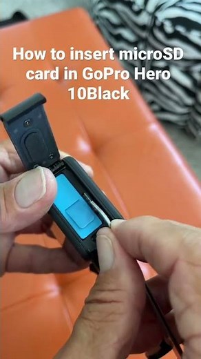 How to insert a microSD card in GoPro hero 10 black￼