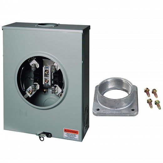 Square D 200 Amp Ringless-Horn Bypass Overhead or Underground Meter Socket Bundle with 2 in. A Hub UHTRS212BA200 - The Home Depot