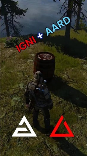 Igni, Aard and barrel combo - Witcher 3