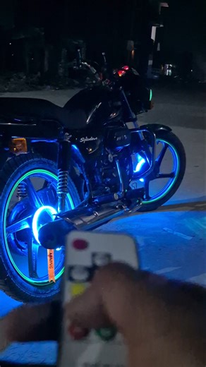 splendor remote control alloy wheels lights#splendor #alloywheels #light #shots #youtube