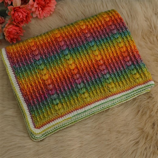 CROCHET PATTERN, Sunbeam Crochet Puff Stitch Blanket Pattern, Easy Blanket Crochet Pattern, Throw Blanket Pattern PDF & Video Tutorial - Etsy