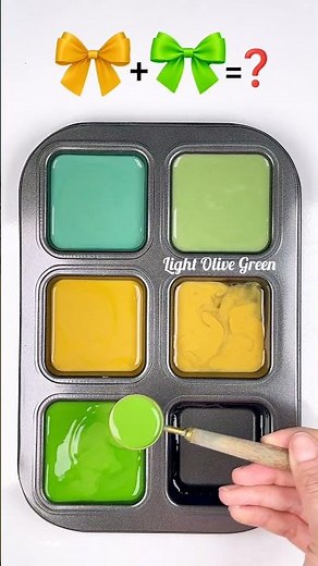 "3 Stunning Green Combos You Can’t Miss🌿✨" #colormixing #artshorts #relaxing #colormix #colorpalette