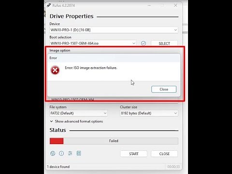 Fix ‘ISO Image Extraction Failure’ in Rufus – Quick & Easy!