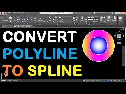 How to Convert Polyline to Spline in AutoCAD 2018