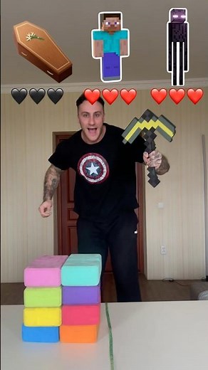 📍 Crazy Steve or Cheater Enderman?🏆 #shorts #minecraft