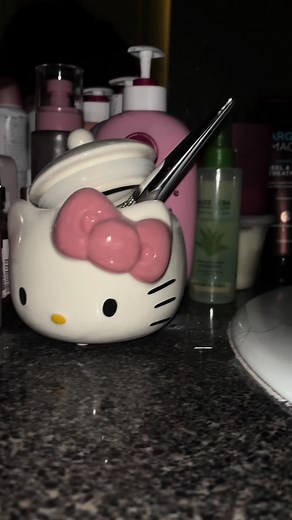 every night before bed🎀 #hellokitty #fyp #hygiene #girlytok | powdering after showering