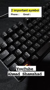 https://youtu.be/x50Sfy8UlzA?si=b-iR6eAZcqbaLl4S Two important symbol Phone 📱 Gmail #symbols #asmr #shortcuts #tricks | Ahmad Shamshad