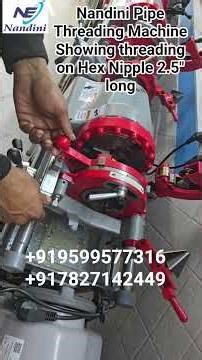 Hex Nipple Pipe Threading Machine +919599577316 ‪@nandinientrepreneur‬