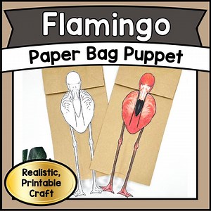 Printable DIY PDF Flamingo Puppet Craft Template Kit | Articulated Jointed Bird | Kids Creative Play & Classroom Wildlife Activity - Etsy