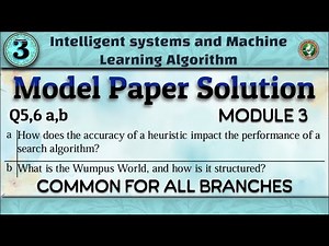 3.Intelligent Systems & Machine Learning Module 3 Model Paper Solution Explained 5th Sem CSE/ECE VTU