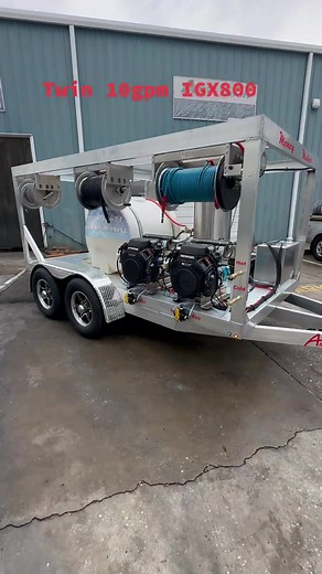 Aluminum twin 10 GPM money making trailer #Ameritech #cleantok #pressurewashing #hustle