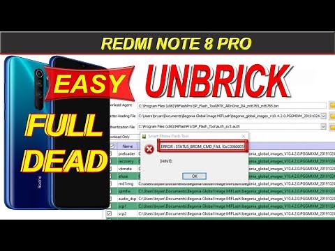 How to unbrick redmi note 8 pro | How to fix error status brom cmd fail (0xC0060005) for all device