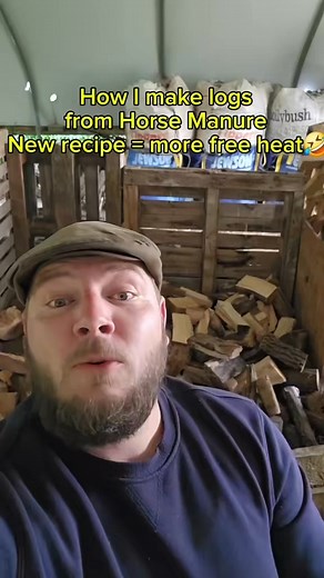 173K views · 1.5K reactions | Making logs from manure and coffee #winterfuel #offgrid #offgridliving #farm #homestead | Field to Farm | Facebook