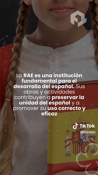 📚 ¡Exploremos el amplio repertorio del español con la Real Academia Española (RAE)! 📖 Desde definiciones precisas hasta las reglas gramaticales de nuestro idioma✒️, la RAE es la guía que da forma a nuestra lengua. 🇪🇸 ¡Vamos juntos a conocer la labor fundamental que realiza esta institución! 🧐 . . #realacademiaespañola #importanciadelespañol #rae #formtic