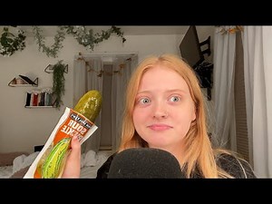 ASMR~EATING A BIG A** SOUR PICKLE 🥒(crunchy eating sounds)