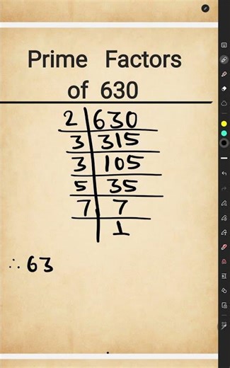 Prime Factors of 630 l Prime Factorization of 630