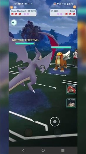 Part-1 Shiny Mega Charizard Y 💪🏻 VS Entei 💪🏻 in Pokemon go #shorts#newmega #gaming#pokemongo