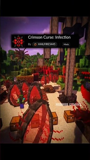 [Crimson Curse: Infection] Minecraft Best Mods #shorts