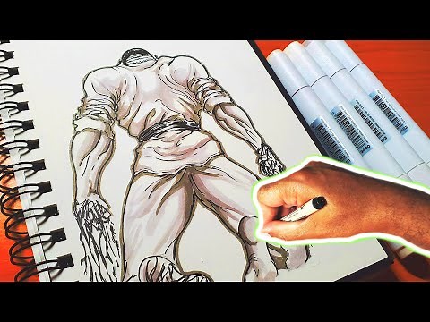 How to draw muscles and clothing on a manga character (Anime Drawing Tutorial) (art tutorial easy)