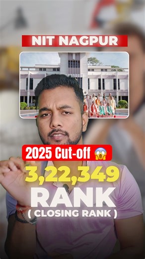 Shocking 😳NIT Nagpur At 3.2 Lakh Rank|NIT Nagpur Cutoff 2025|NIT Nagpur Cutoff 2024 #nitcutoff