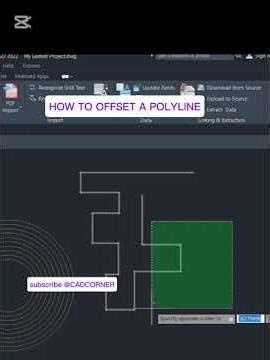 OFFSET WITH POLYLINE #autocaddrawing #autocadblocks #drafting #autocad #offsettool #polyline