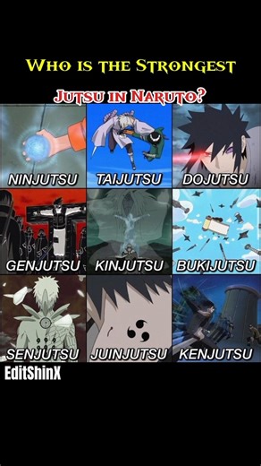 Who is the Strongest Jutsu in Naruto? 🔥| Ultimate Power Comparison #shorts #anime #naruto #animeedit