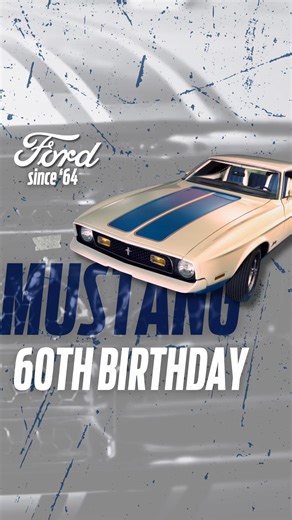 214 reactions · 15 shares | Happy 60th to the ride that's been turning heads since '64!  Celebrating the Ford Mustang's birthday with horsepower and history… 60 candles, infinite thrills!  #HOUTXFord #Ford #FordMustang #ClassicFords | Houston Area Ford Dealers | Facebook