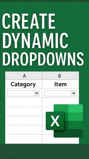 Dynamic Dropdown in Excel | Dependent Drop-Down List Made Easy 🔥📊 #Shorts #youtubeshorts