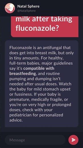Should I pump and dump breast milk after taking fluconazole?