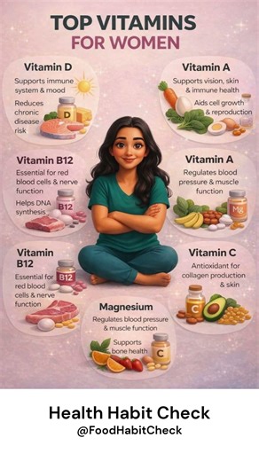 Top Vitamins for Women ⏱️ | Explained #nutritionfacts #wellnesstips #healthyfood
