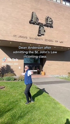 Dean Anderson is so excited to welcome our Fall 2023 entering class to St. John’s Law! If you catch him spinning with joy outside of the Law School, say hello! ⚖️✨ #StJohnsLaw #StJohnsUniversity #StJohns #LawSchool #LawSchoolAdmissions #LawAdmissions #Law #ClassOf2026 #GenZ