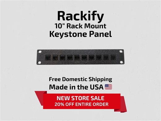 Keystone Patch Panel | 10 Inch Rack Mount | 1U Modular RJ45 Cat6 HDMI USB - Etsy