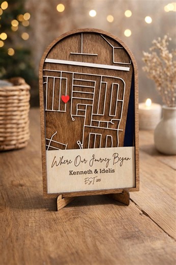 Custom Where Our Journey Began Map Sign, Personalized Anniversary Wall Art, Coordinates Wedding Gift, First Date Location Print Decor - Etsy