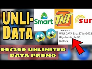 UNLI DATA 99 7DAYS/299 30 DAYS!😱 SA TNT SMART. NAPAKA SULIT NETO 🤩