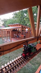 I added a train to the top of my gazebo #modeltrains #woodworking #dadlife | Matt Thompson
