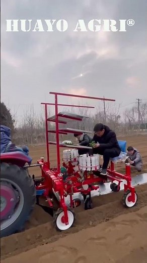 Two Row Tractor Mounted Pepper Transplanter with Plastic Film Cover for Large Pepper Farm