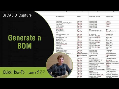 Create Your OrCAD X Capture BOM in MINUTES!