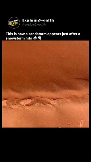 Explain2wealth on Instagram: "Sandstorms and snowstorms usually belong to completely different climates—but when they collide, the result is extraordinary. Warm, dry desert winds sweep across snow-covered land, lifting dust into icy air and creating a striking mix of sand and snow. This rare combination can accelerate melting and worsen air quality, proving how fast and unpredictable weather patterns can be when climate forces intersect. Follow @explain2wealth Dm for credit/ removal #weatherextr