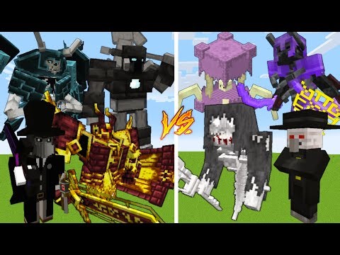 4 Strong Bosses VS 4 Strong Bosses #7 / Minecraft Mob Battle